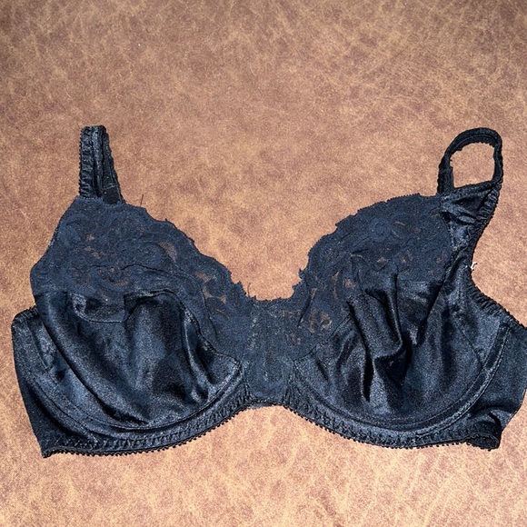 Enhance | Intimates & Sleepwear | Enhance Black Satin Lace Unlined Bra ...